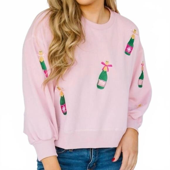Mary Square | Sweaters | New Mary Square Champagne Bottle Sweatshirt In ...